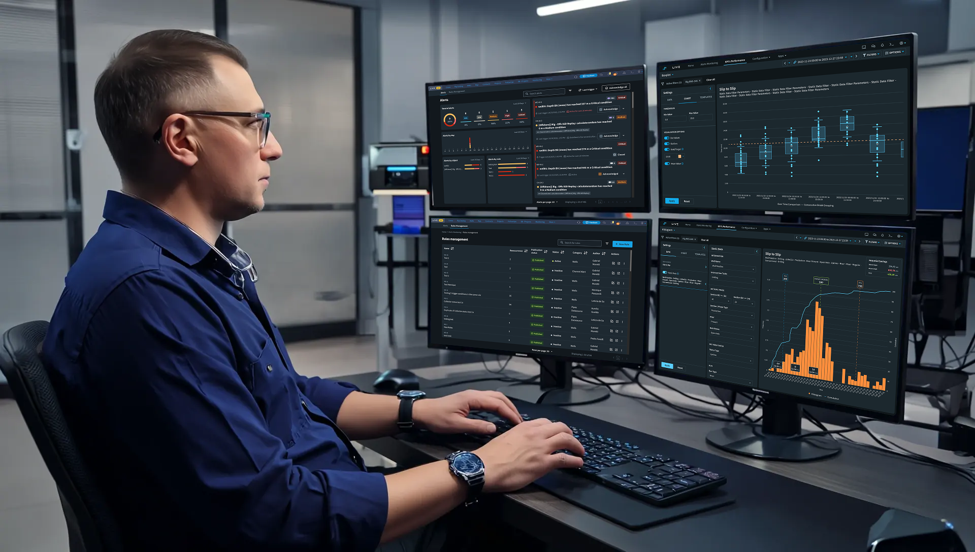 Drilling operations with performance monitoring